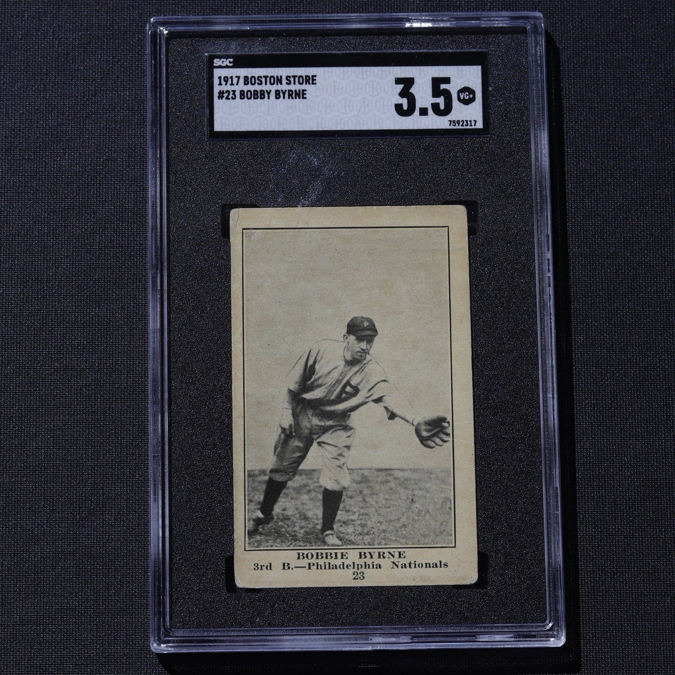 1917 Bobby Byrne #23 SGC 3.5 VG • Philadelphia Nationals Pre-War • Bos ...